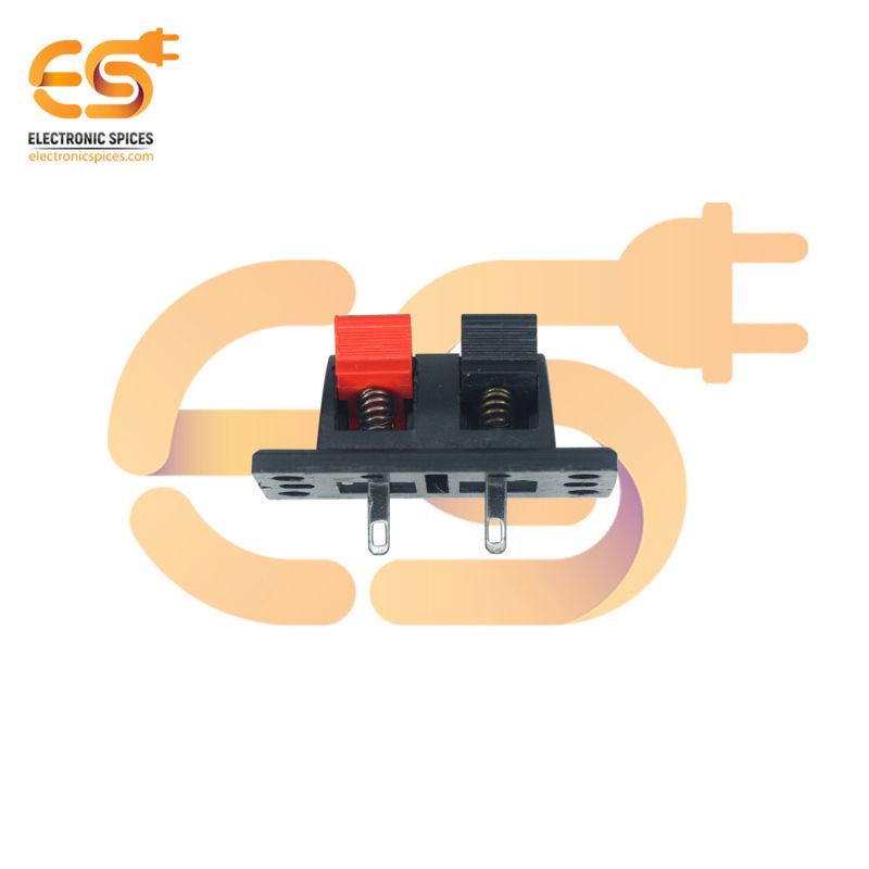 Buy 2 way Push type panel mount Audio terminal connector Black and Red ...