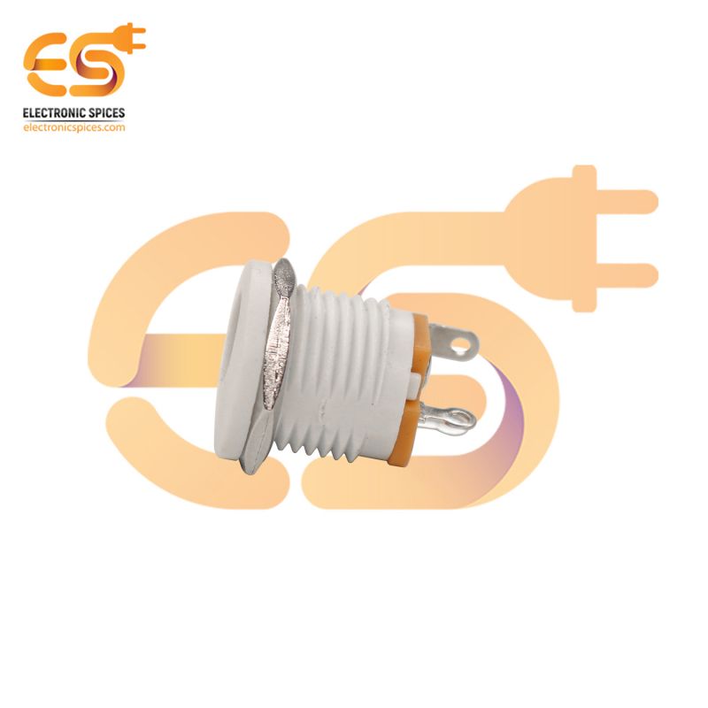 Buy White color Female jack 3 pin PCB Panel mount DC power connectors