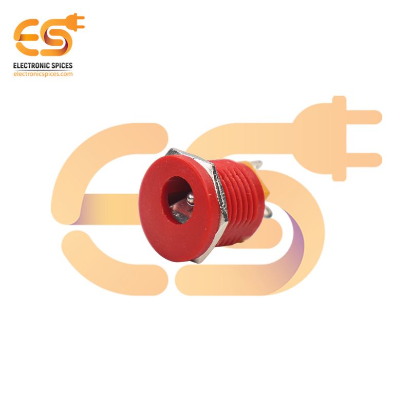Buy DC-099 5.5mm x 2.1mm Red color Female jack 3 pin PCB Panel mount DC ...