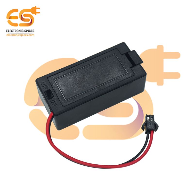 Buy Single 9V battery holder hard plastic case with on/off switch and 2 ...