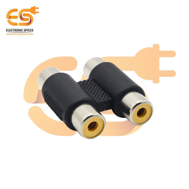 Buy Dual RCA coupler 2 female to 2 female audio connector pack of 1pcs