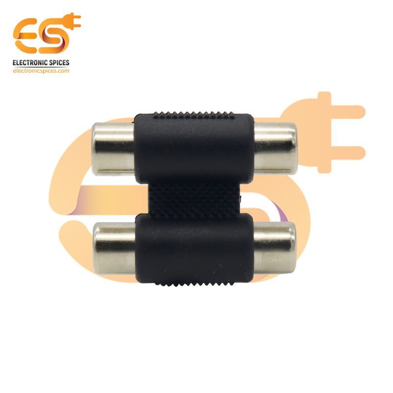 Buy Dual RCA coupler 2 female to 2 female audio connector pack of 1pcs