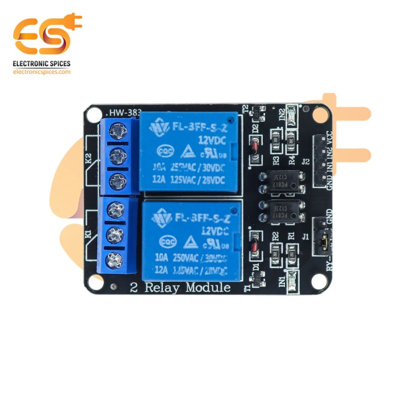Buy 12V 2 channel relay module with light coupling