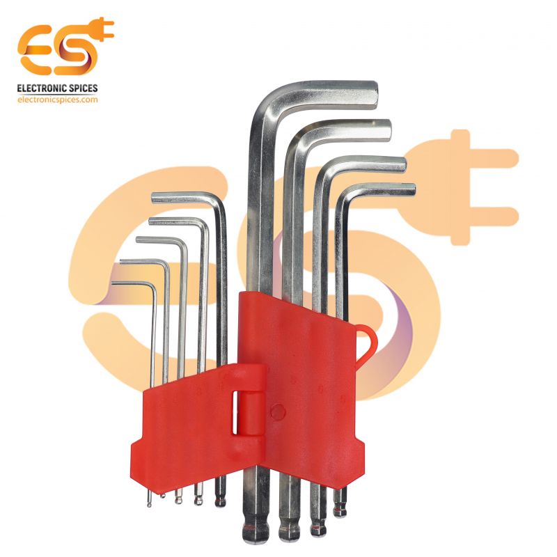 Buy Universal Ballpoint or Allen L shape socket wrench key set of 9 pieces