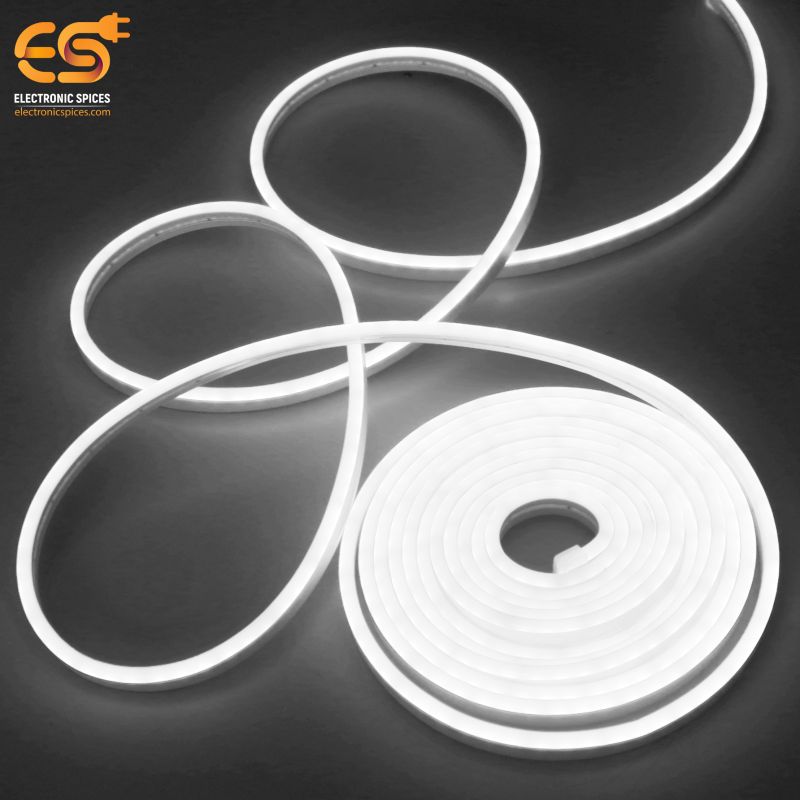 Buy 5m 12V Cool White Neon LED Flexible Light Strip | Electronicspices