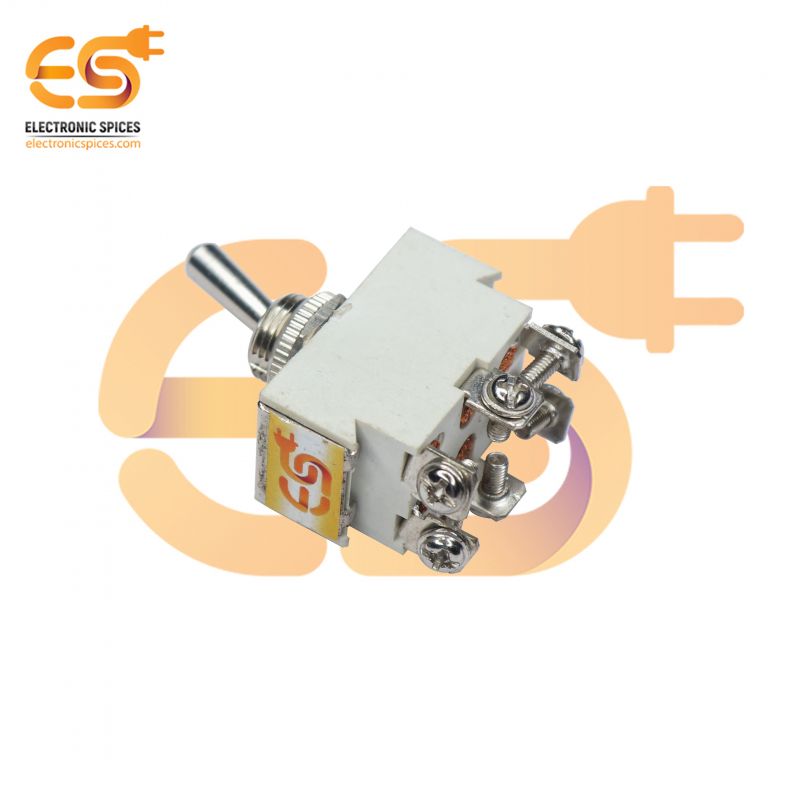 10A 250V 6-Pin Mini Toggle Switch ON/OFF/ON (White) - 2pcs ...