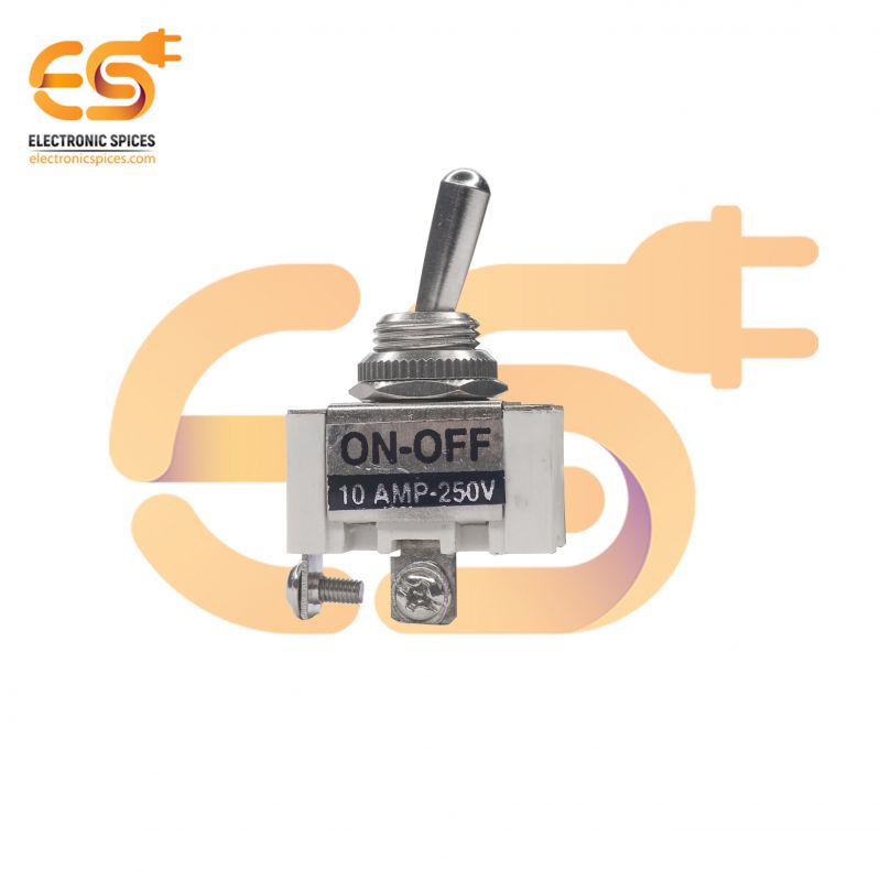 Buy 10Amp 250V 2 Pin Mini Toggle Switch ON / OFF, White Color