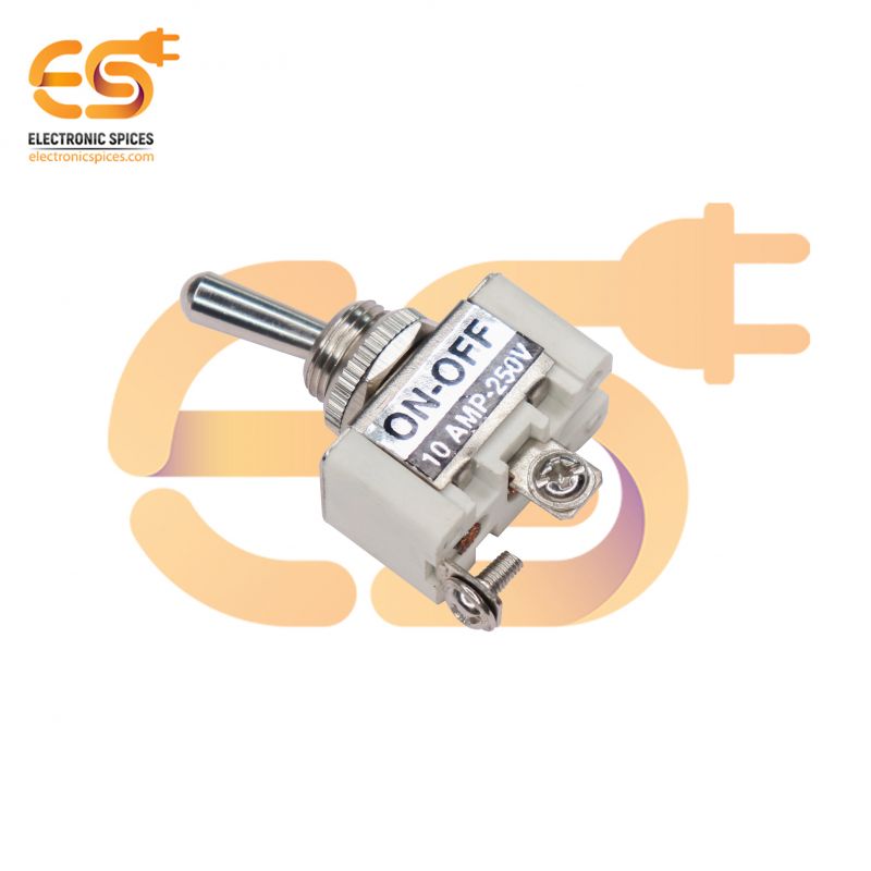 Buy 10A 250V 2-Pin Mini Toggle Switch ON/OFF (White) - 20pcs ...