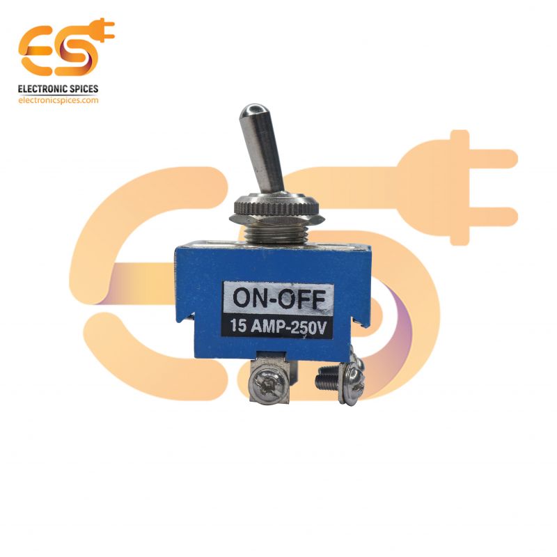 15A 250V 4-Pin Mini Toggle Switch ON/OFF (Blue) - 50pcs | Electronics ...