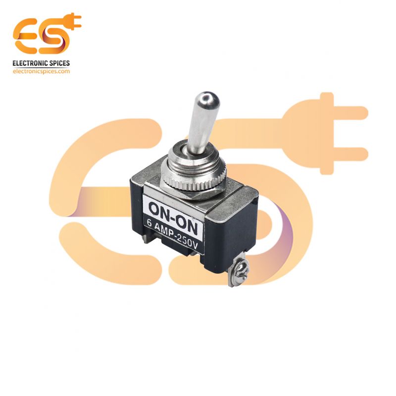 Buy 6A 250V 3-Pin Mini Toggle Switch ON/OFF (Black) - 2pcs ...