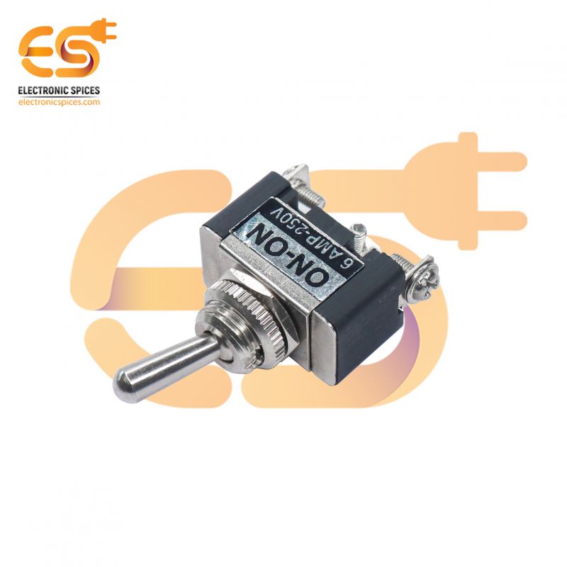 Buy 6A 250V 3-Pin Mini Toggle Switch ON/OFF (Black) - 2pcs ...