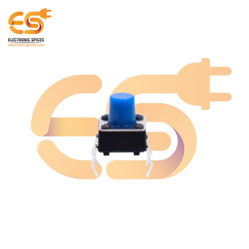 Buy 6 x 6 x 7.5mm Blue color tactile momentary push button switches ...