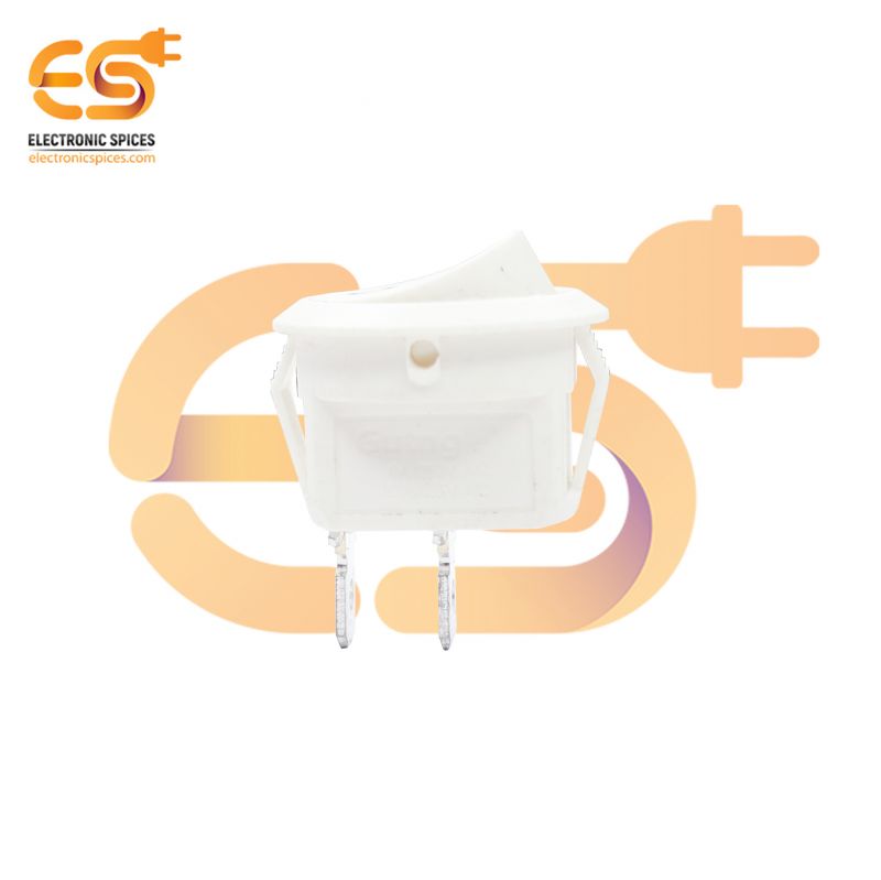 Buy KCD1 T125 6A 250V AC Round White Color 2 Pin SPST Small Plastic ...