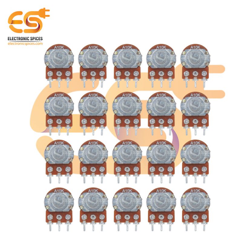 Buy 10K potentiometer D shaft handle 3 pin at Electronic Spices