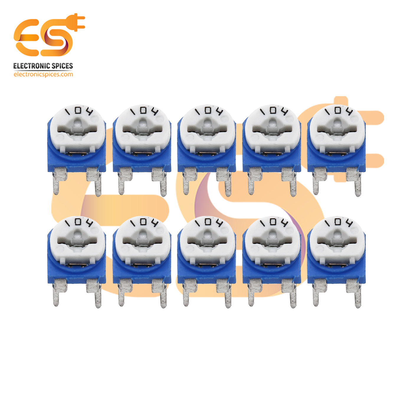 Buy 100K ohm vertical preset variable resistors ( 104 ) pack of 20