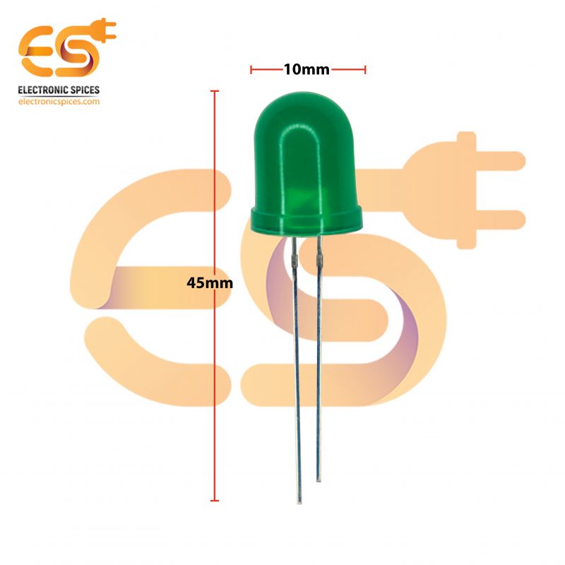 Green LED round shape | Electronicspices.com