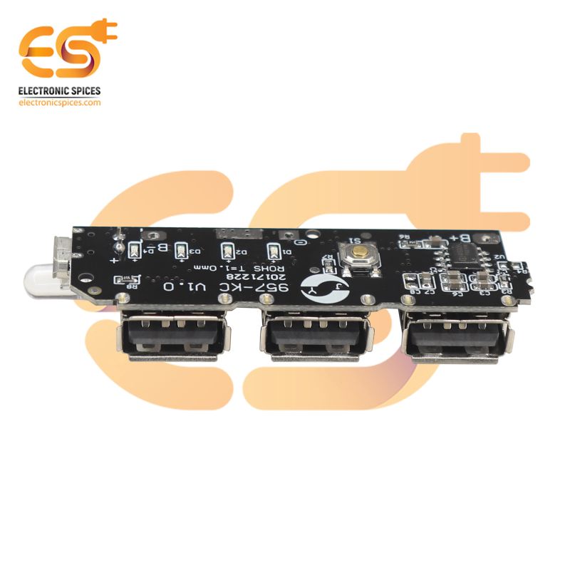 Buy 3 USB 5V 1A Mobile power bank charger controllers modules pack of 50pcs