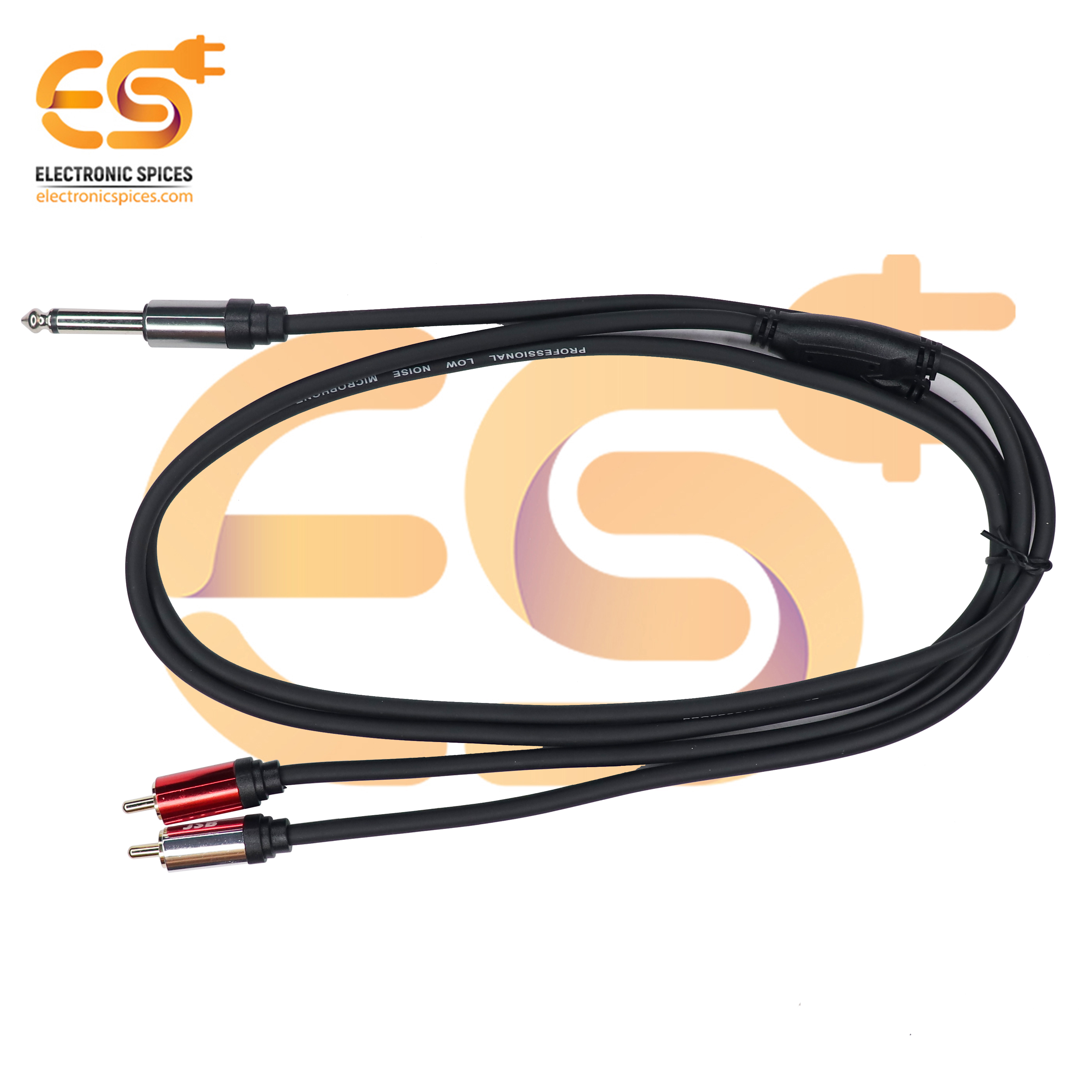 Mono Jack Connector 3.5mm Dual RCA Connector Male to Male Audio Connector