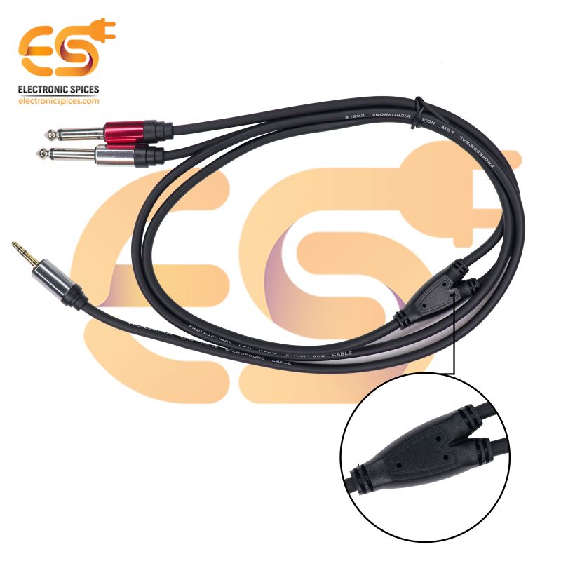 Buy 6.5mm Dual Mono Jack Connector to 3.5mm Stereo Male Audio Cable | 1 ...
