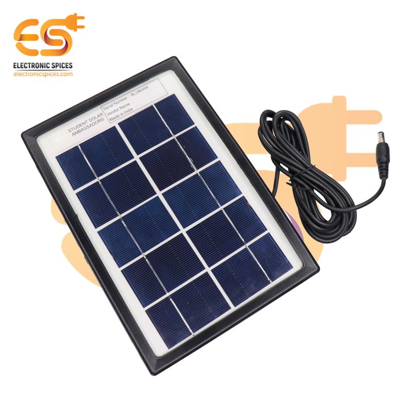 6V 2.5 Watt Solar Panel Rectangle Shape | Electronicspices