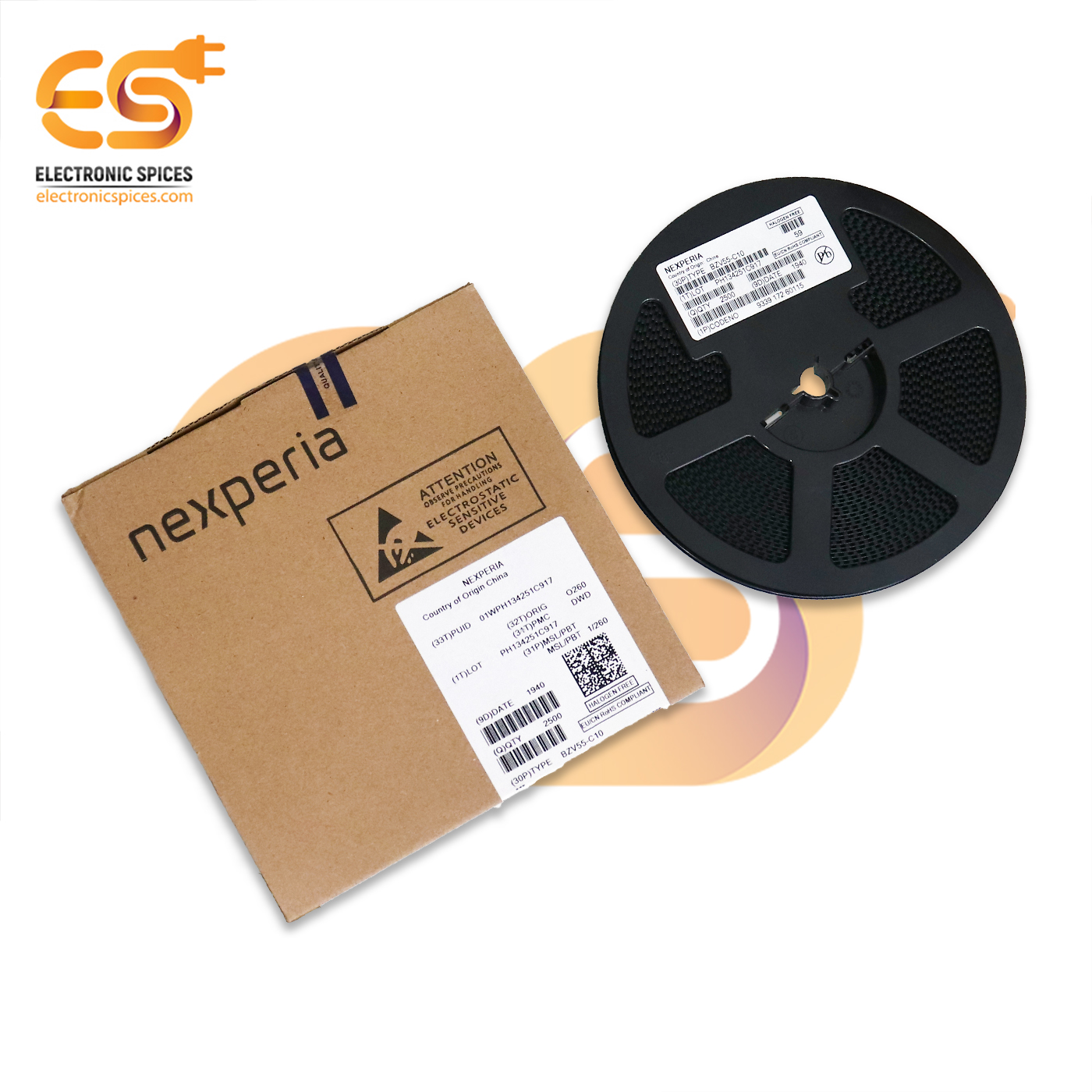 Buy BZV55-C10 (SMD) 10V 0.5 watt Zener diodes box of 2500pcs