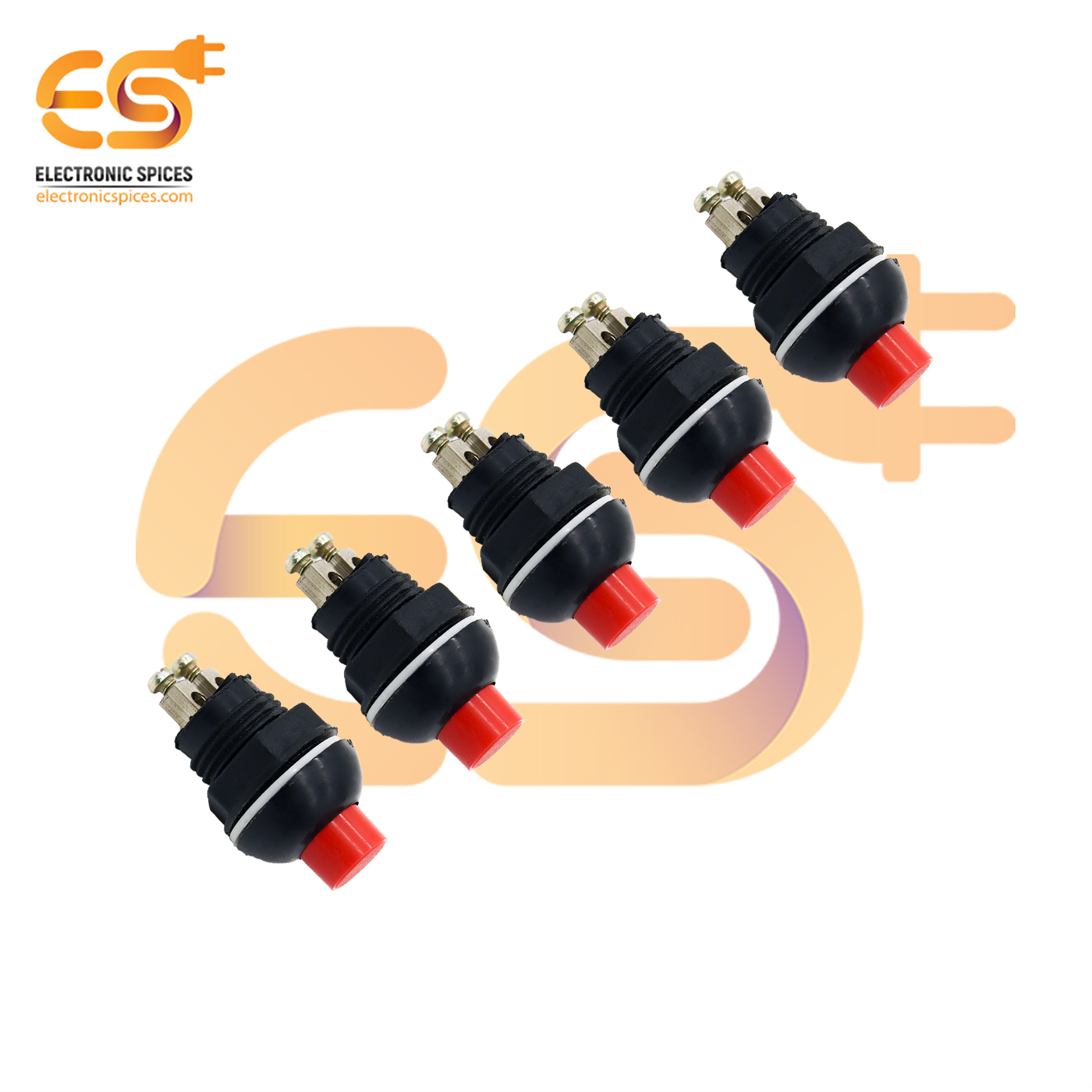 Buy SPST momentary heavy duty Push button switch pack of 5