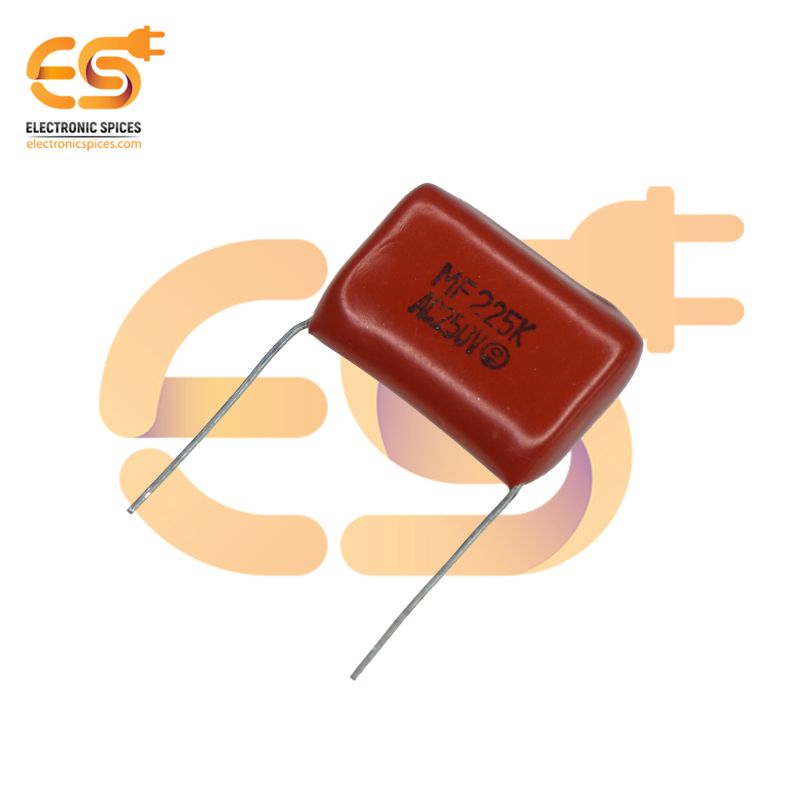2.2μF 225J 250V CBB22 Metallized Polypropylene Film Capacitor Pack of 5pcs
