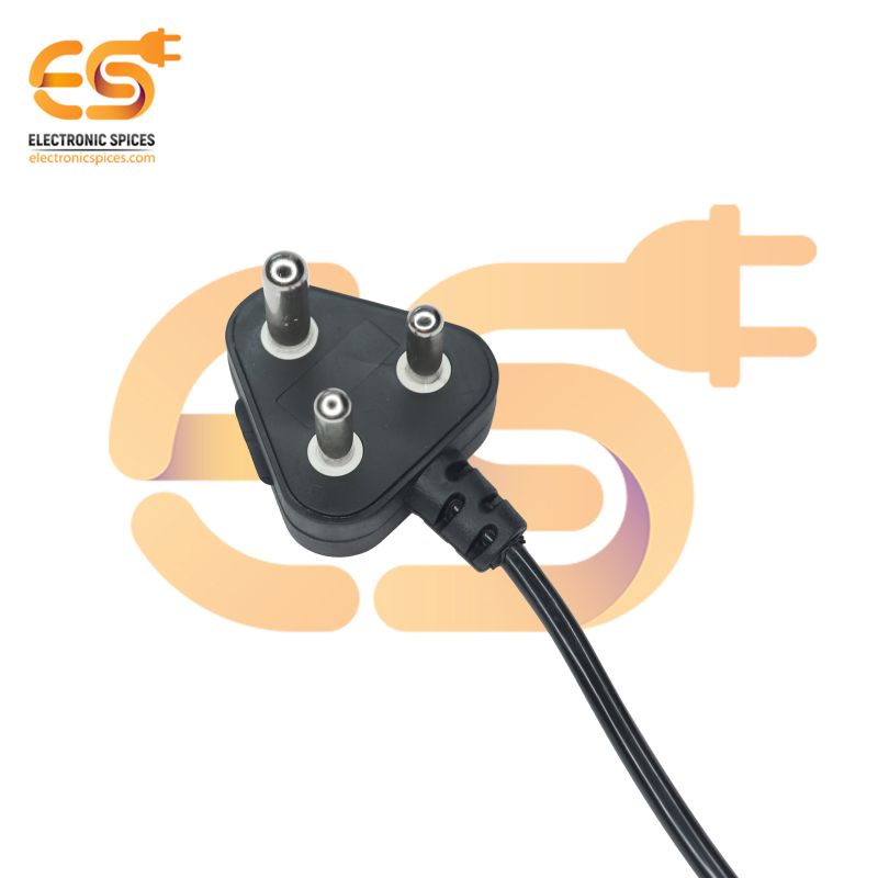Buy 240 6A 3 pin power Cable cord, 1 Meter approx. Black Color