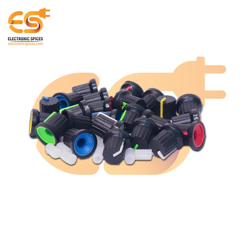 Buy 25pcs Shaft Volume Control Plastic Potentiometer Knob Rotary Switch ...