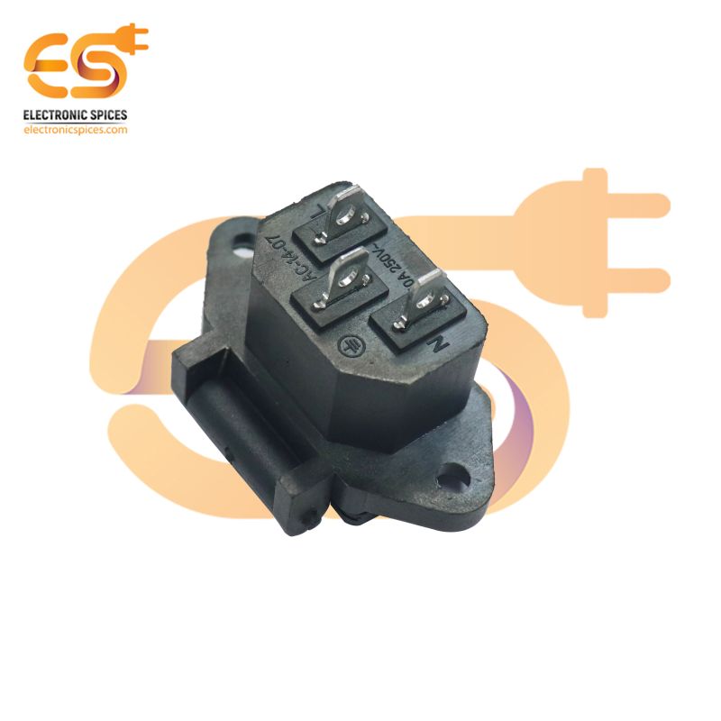 Buy AC14 Panel Mount Power Socket - 10A 250V with Spring Cover Pack of ...