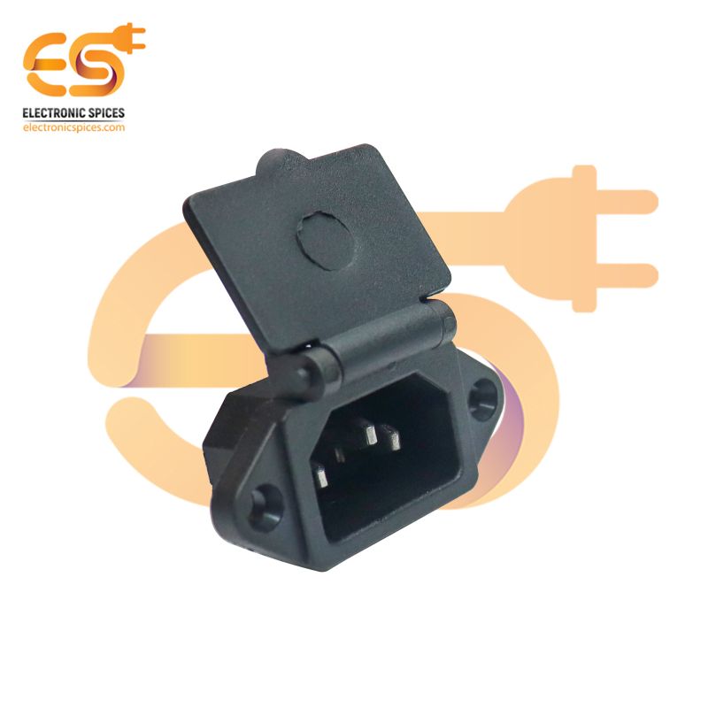 Buy AC14 Panel Mount Power Socket - 10A 250V with Spring Cover Pack of ...