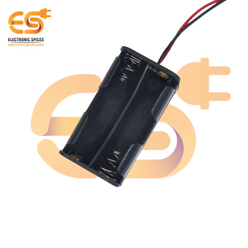 Buy AA 4-Cell Battery Holder with Wire | Hard Plastic Case, 1.5V x 4 ...