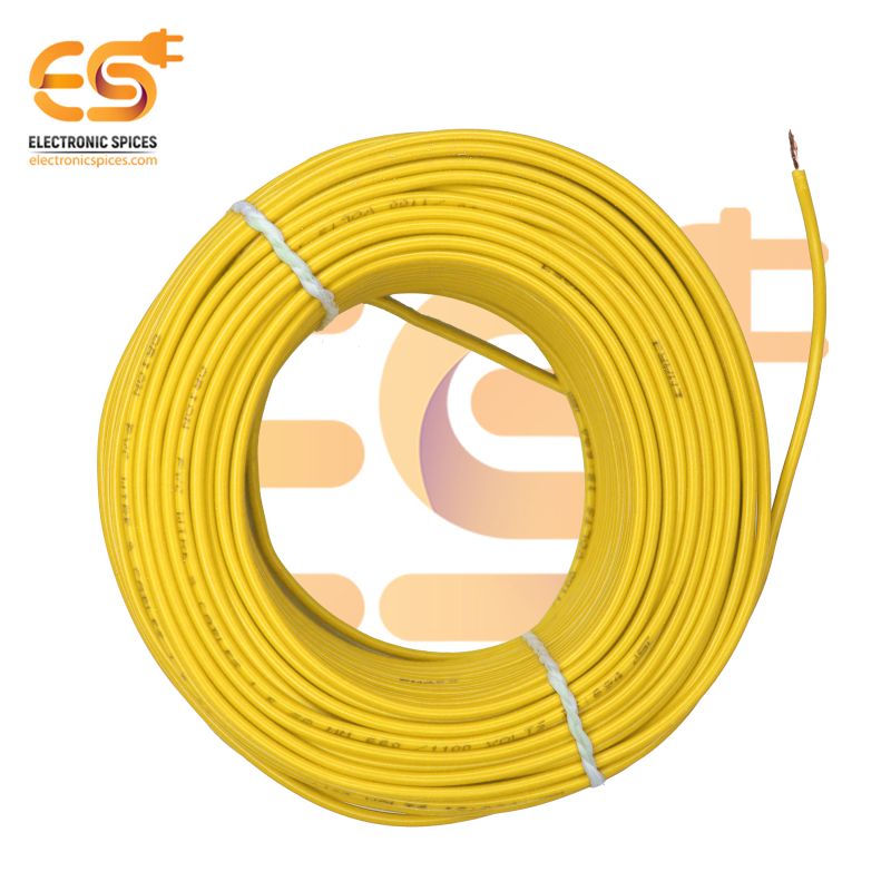 PVC Insulated Flame Retardant Wires, 1.5 sq/mm, 60 m Yellow at ...
