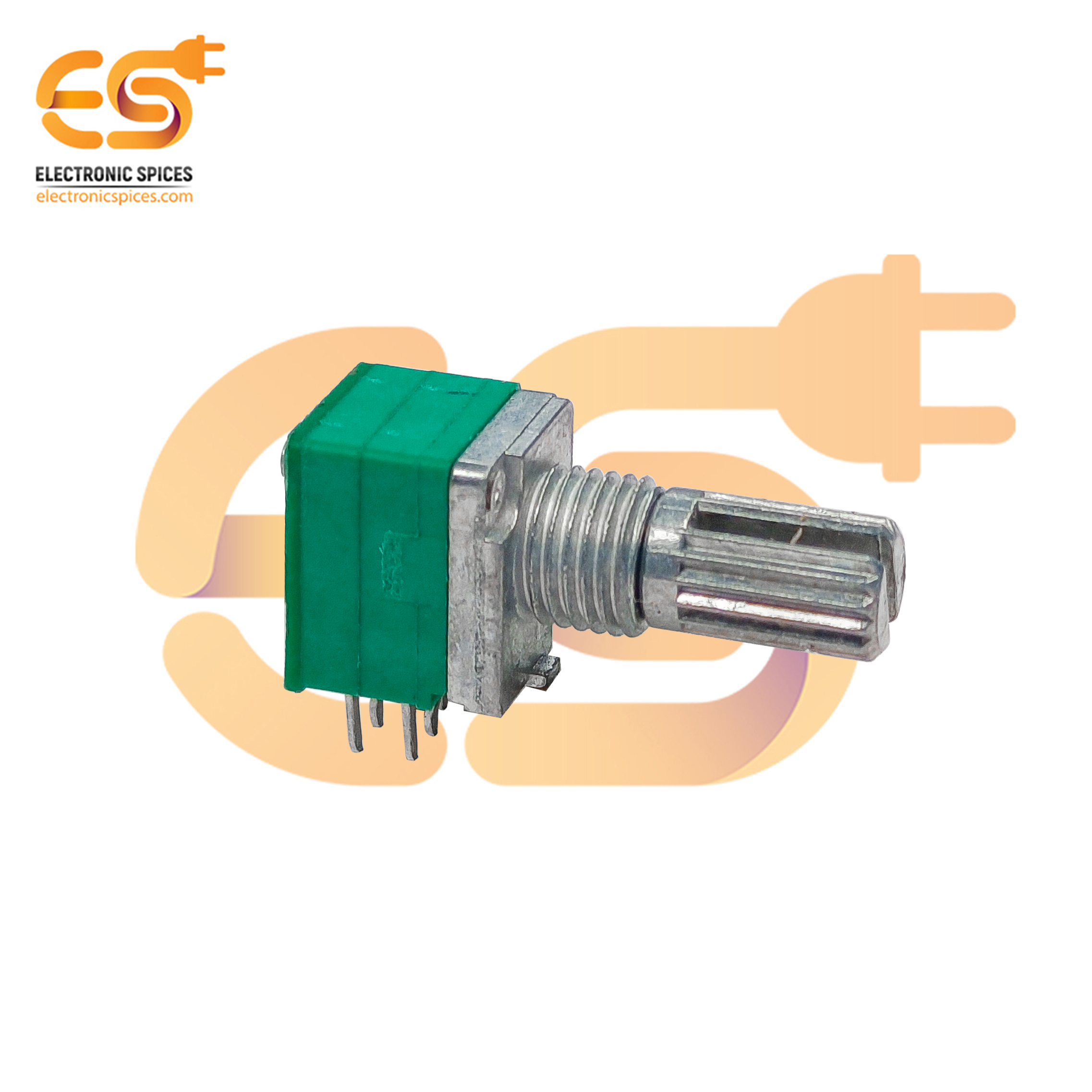 Buy 100k Ohm Composition Rotary Taper Potentiometer Green/Silver Tone,