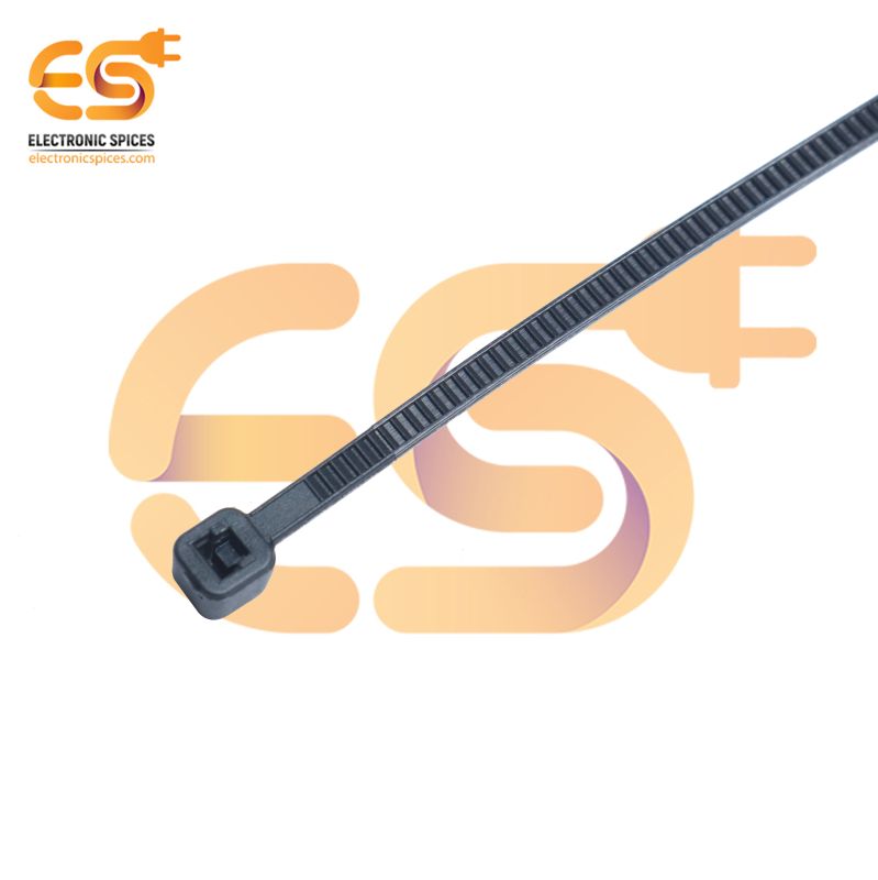 Secure Your Cables with 2.5x200mm Black Nylon Cable Ties - Pack of 100