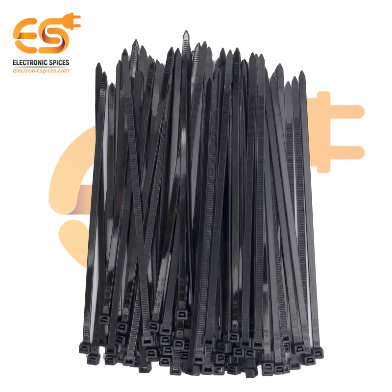 Keep Your Wiring Safe and Secure with 4.8x200mm Black Nylon 66 Cable Ties