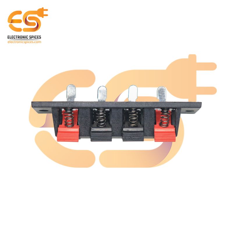 Buy 4 Pin Speaker Terminal Block - Stereo Speaker Strip Shape Push ...