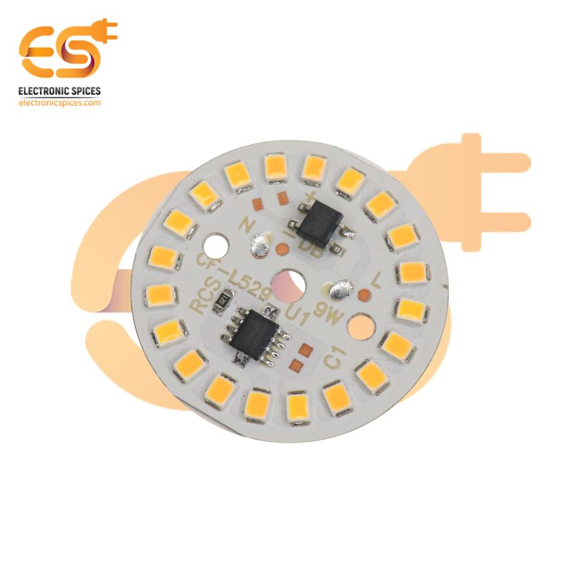 220V 9W Round AC LED Strip 20 LED Raw Material Warm Color ( Pack of 10 )