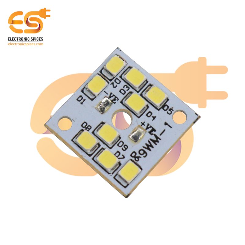 Buy 9 Watt Square White Color LED Raw Material for LED Bulb at Best Price