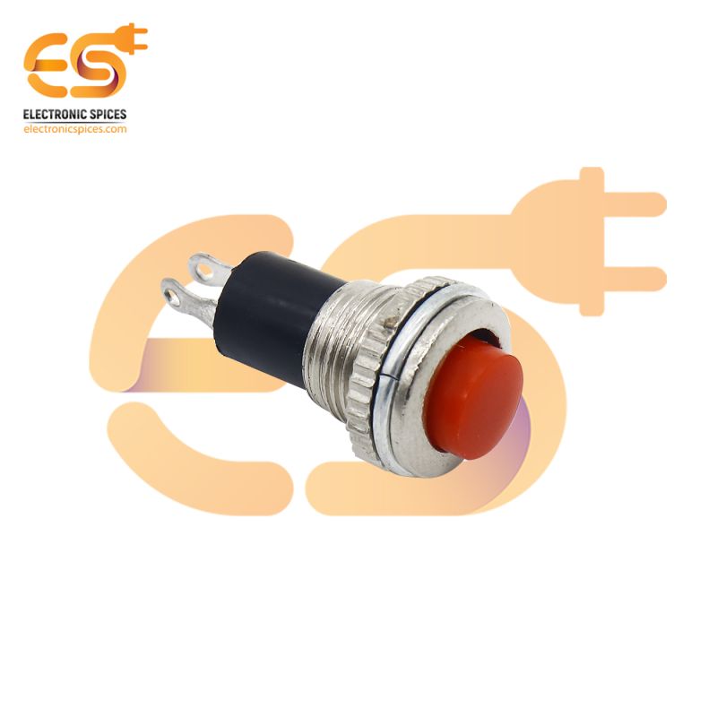 10mm panel mount switch, momentary push button switch, red color pack of 5