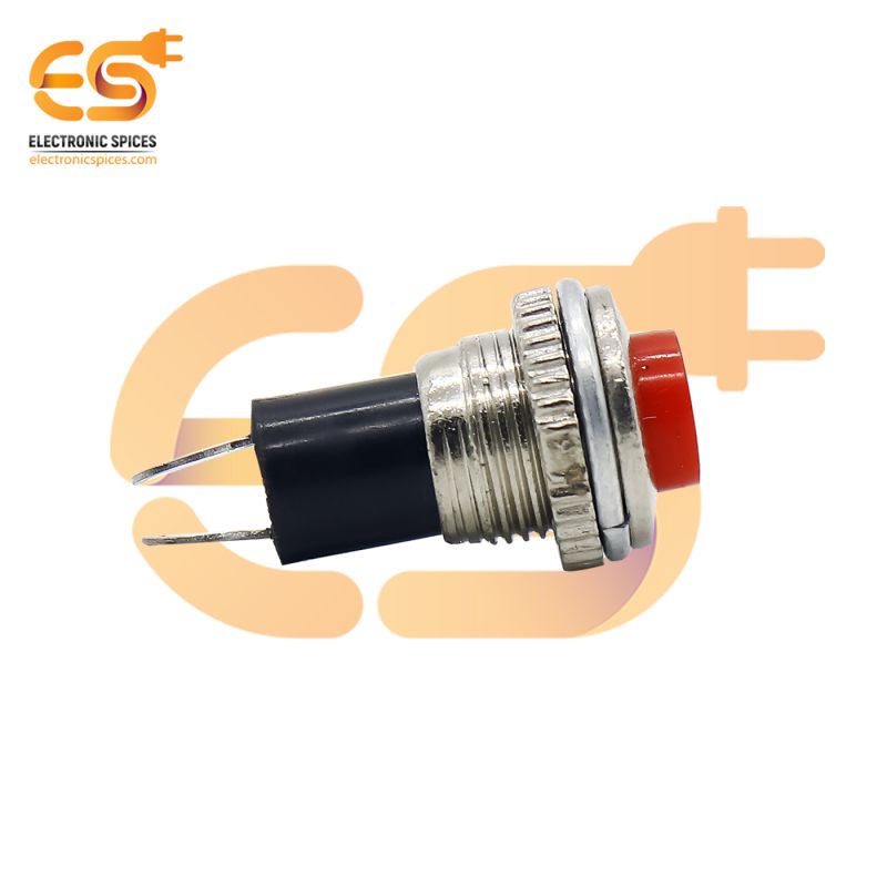 10mm panel mount switch, momentary push button switch, red color pack of 5