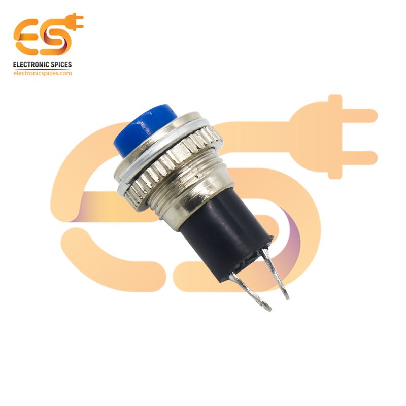Buy 10mm Panel Mount Momentary Push Button Switch Blue Color Pack ...
