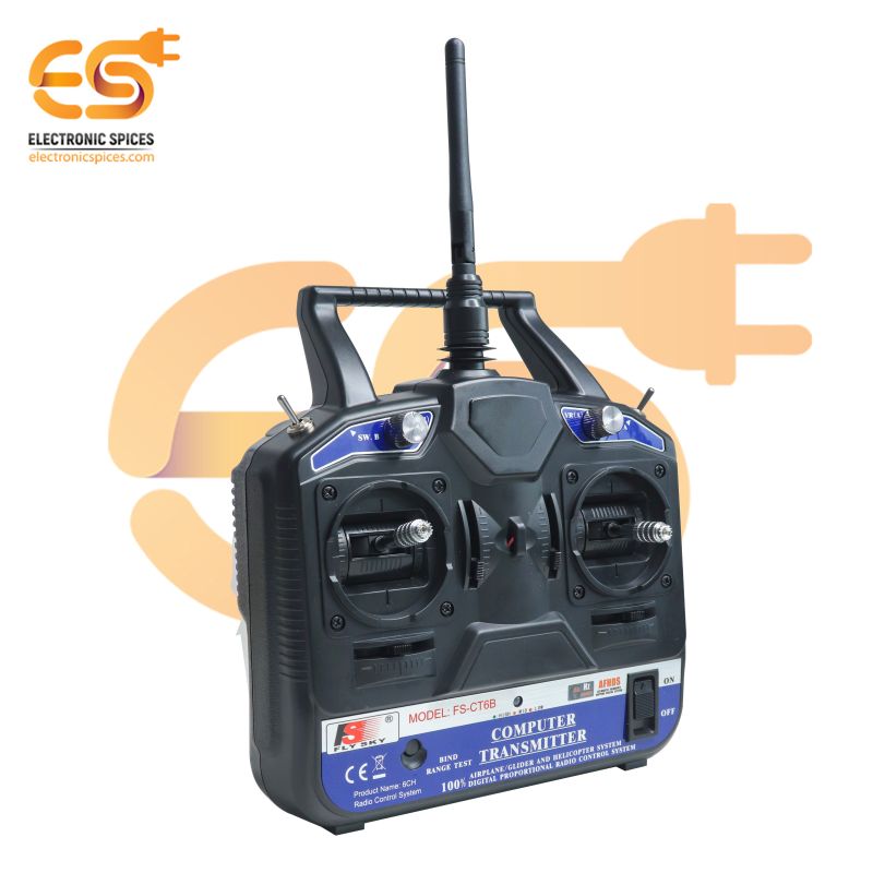 Buy CT6B 6-Channel RC Remote Control Transmitter, 2.4GHz with FS-R6B ...