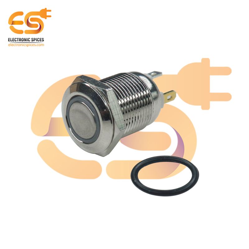 Buy 12mm Ring Light Push Button Switch with Blue Indicator