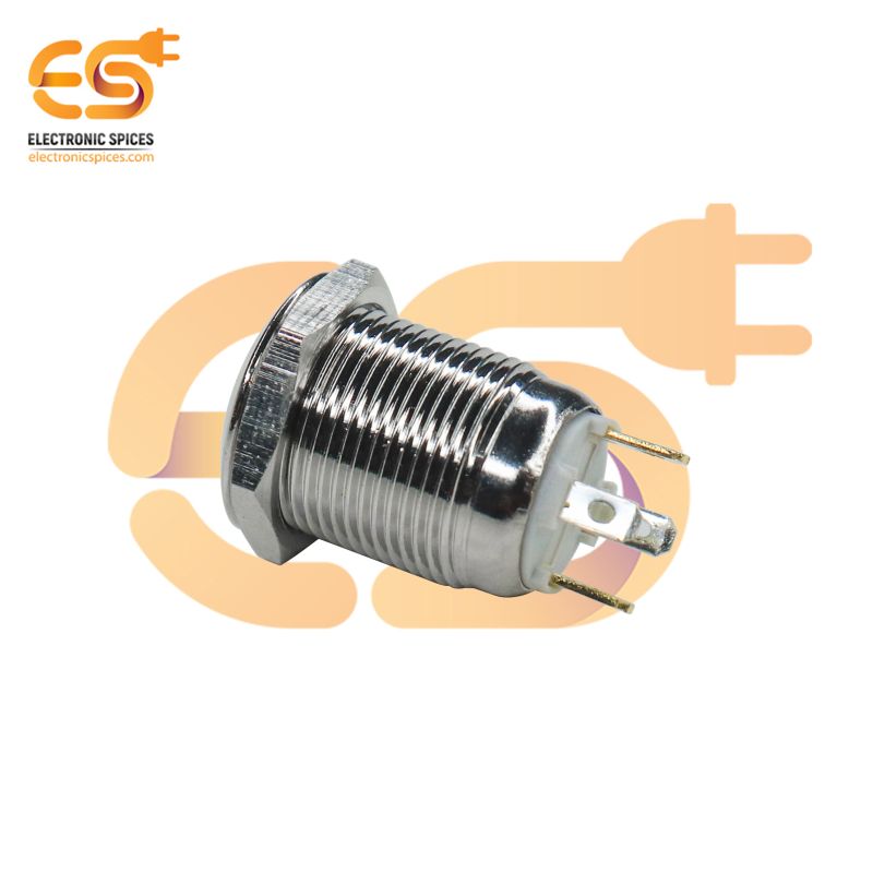 12 mm 12-24V Ring Light Push Button Metal Switch with Red Indicator