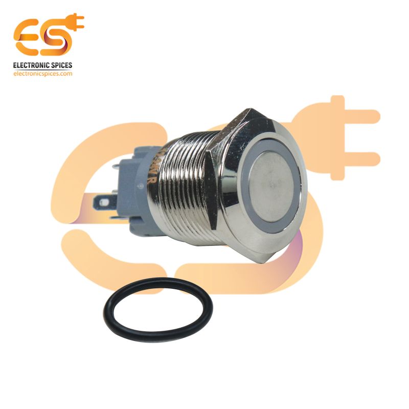 Buy 19mm Metal Push Button Switch with Red Indicator