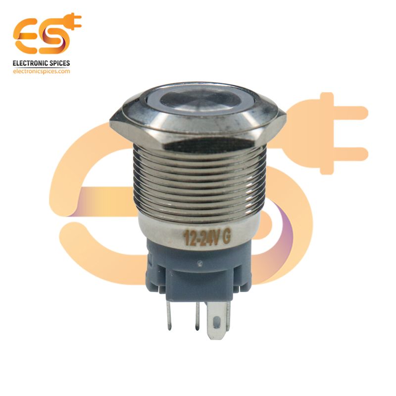 Buy a 19mm metal push button switch 12V with a Green Indicator
