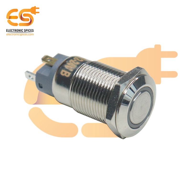 Buy 12mm ring light switch self lock metal push button switch