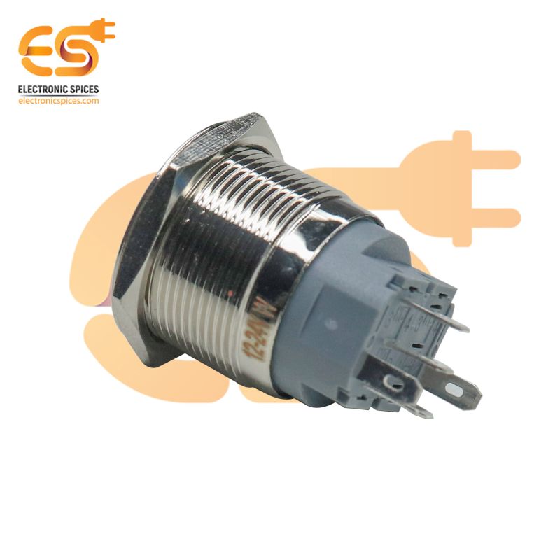 Buy 22 mm Metal Switch with White Indicator | 12-24V | Buy Online”