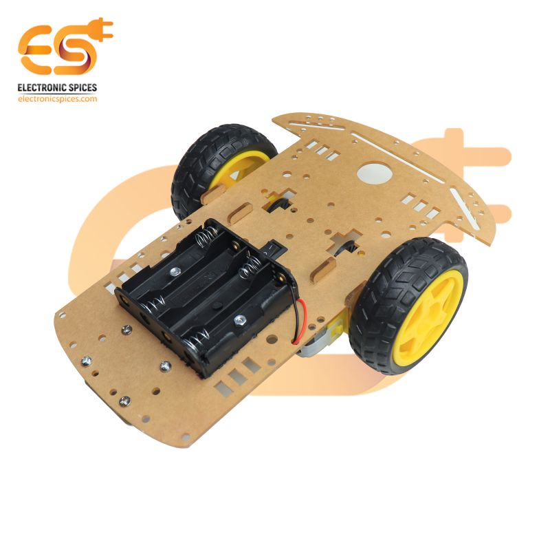Buy DIY Robot Smart Car Kit with Speed Encoder, 2 Wheels, and Battery ...